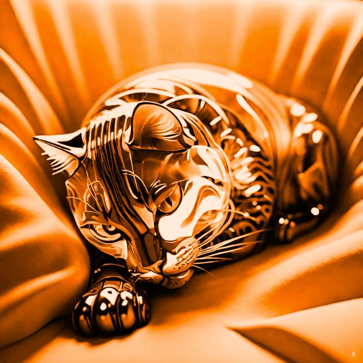 The Luxe Life Cat - Designs By Nimros - Digital Art & AI, Animals ...