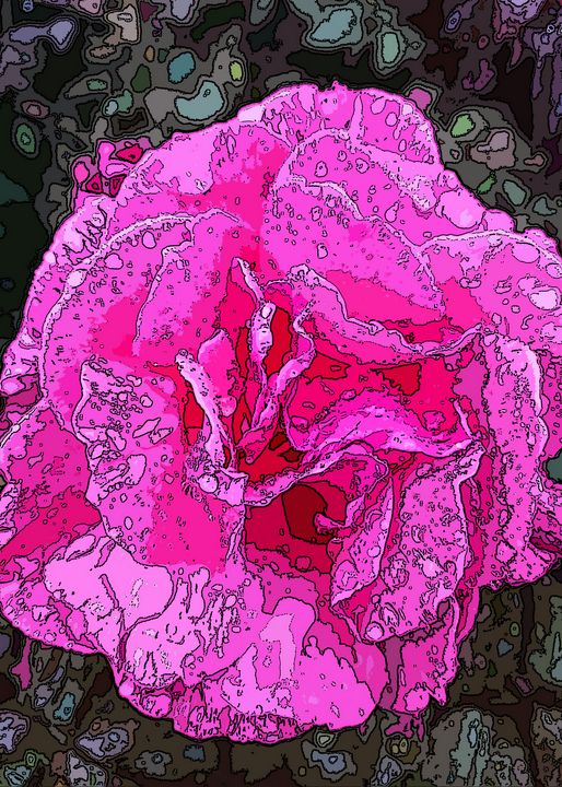 Posterized Rose 2 - TynskiArt - Digital Art & AI, Flowers, Plants ...
