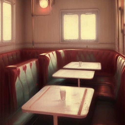 Diner #1 - Diner 101 - Digital Art & AI, Abstract, Figurative - ArtPal