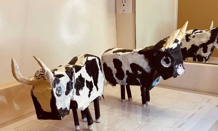 Two cows handicrafts - LuluCybril - Sculptures & Carvings, Animals ...