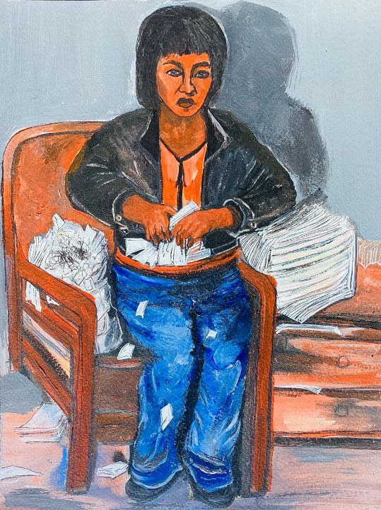 She paper brokers - Rubilucy - Paintings & Prints, People & Figures ...