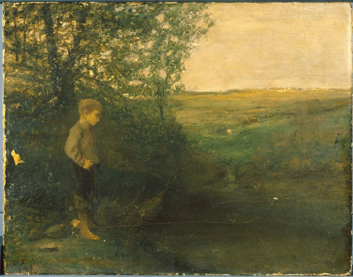 George Fowler~Boy Fishing - Treasury Classic - Paintings & Prints ...
