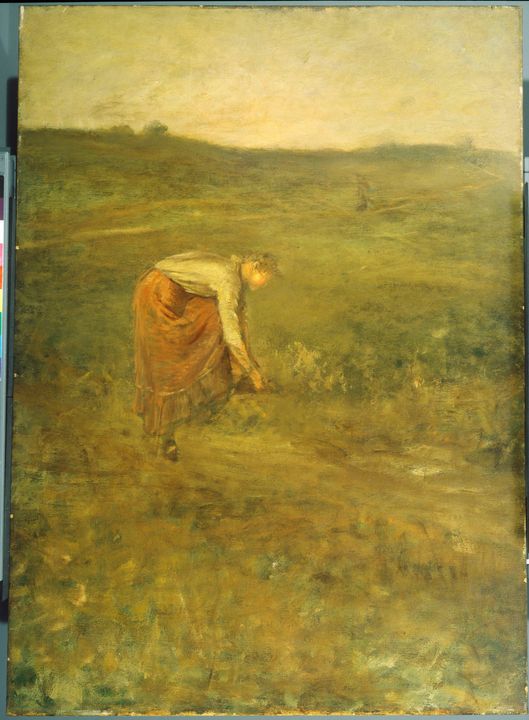 George Fowler~Girl Tying Her Shoe - Treasury Classic - Paintings ...