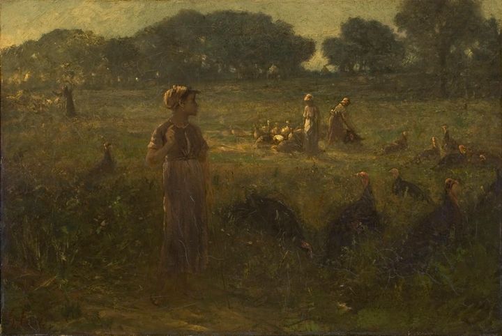 George Fuller~Turkey Pasture in Kent - Treasury Classic - Paintings ...