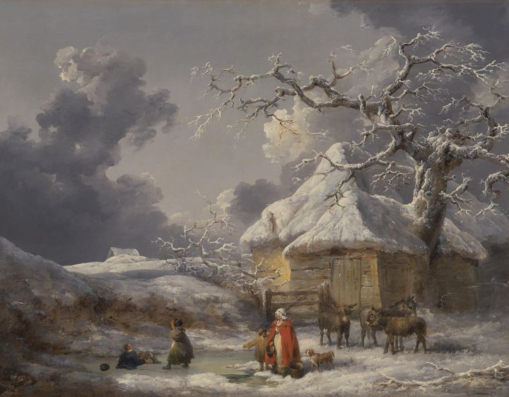 George Moran~Winter Landscape with F - Treasury Classic - Paintings ...