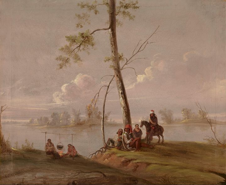 George Winter~Scene on the Wabash, n - Treasury Classic - Paintings ...