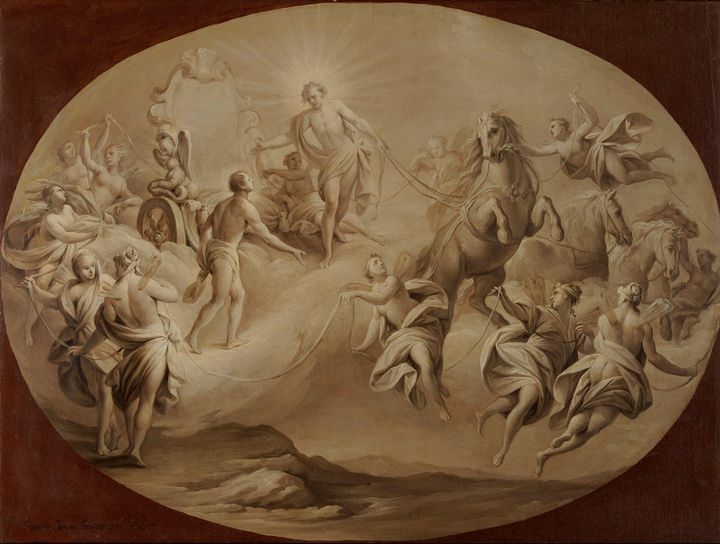 Giacomo Zampa~Fetonte and the chario - Treasury Classic - Paintings ...