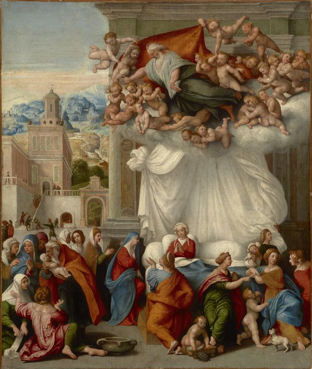 Giovanni Francesco Caroto~The Birth - Treasury Classic - Paintings ...