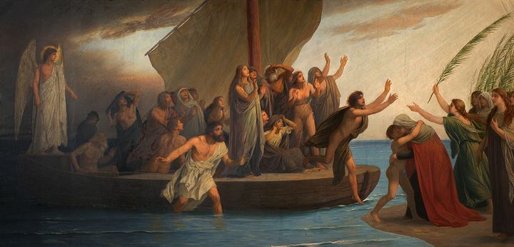 Gustav Adolph Spangenberg~Reunion in - Treasury Classic - Paintings ...