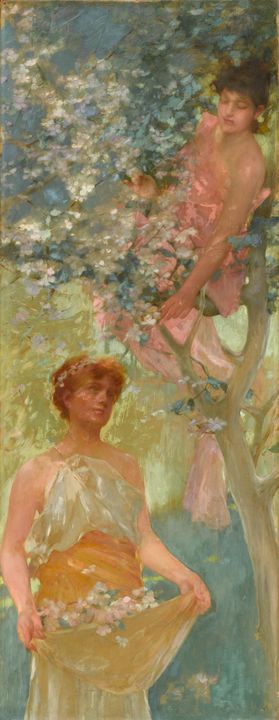 Harry Siddons Mowbray~Among the Blos - Treasury Classic - Paintings ...