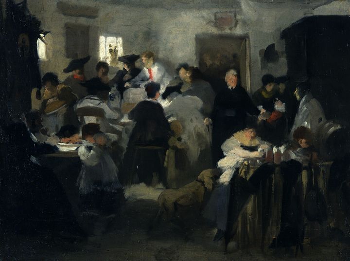 Fritz Schider~Christening - Treasury Classic - Paintings & Prints ...