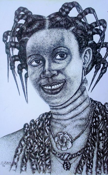 FACIAL BEAUTY - P.O. SIKA - Paintings & Prints, People & Figures ...