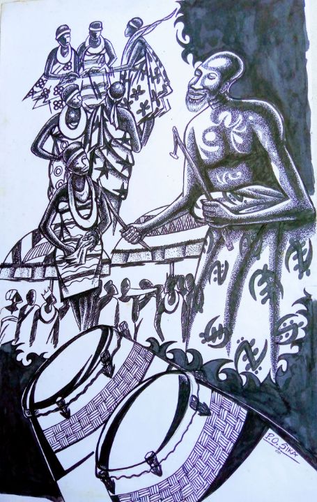 'ADOWA' -TRADITIONAL VIBES - P.O. SIKA - Drawings & Illustration ...