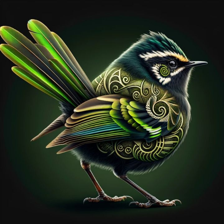 Enchanted Avian Art - Te Mahara Taonga - Digital Art & AI, Animals ...