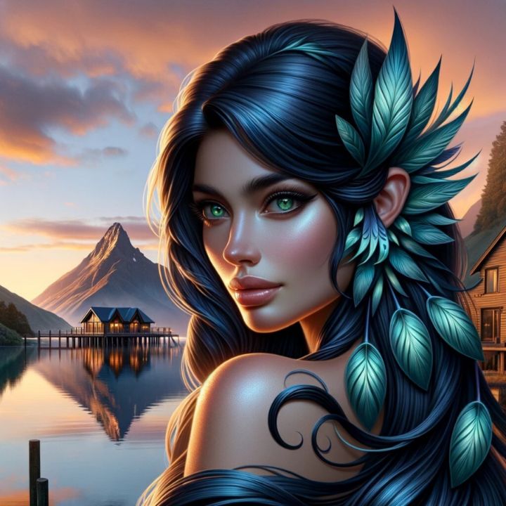 Mystic Lake Guardian - Te Mahara Taonga - Digital Art & AI, People ...