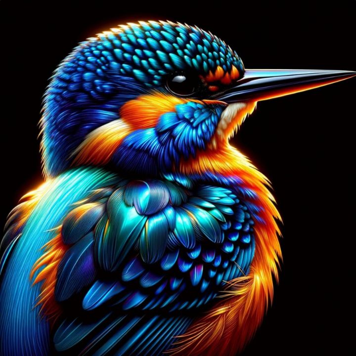 Vibrant Avian Majesty - Te Mahara Taonga - Digital Art & AI, Animals ...