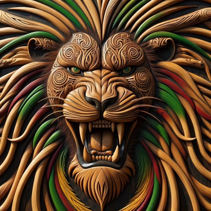Wooden Roar - Te Mahara Taonga - Digital Art & AI, Animals, Birds ...