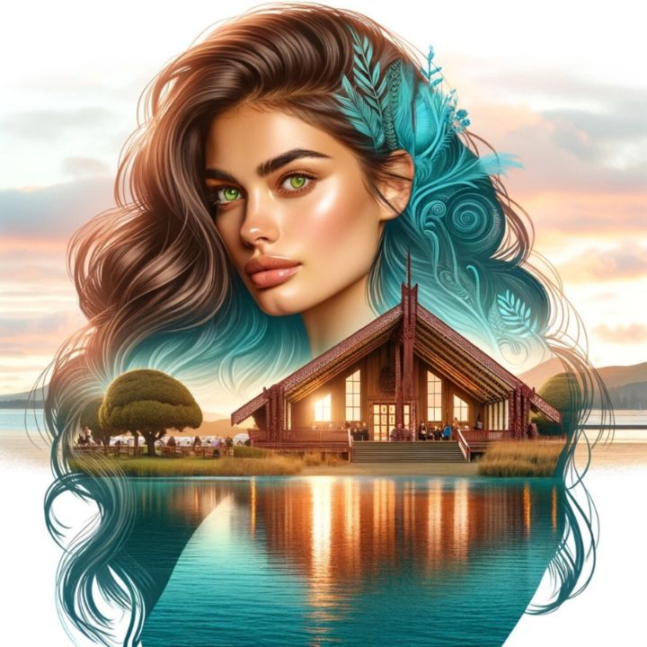 Lakeside Beauty - Te Mahara Taonga - Digital Art & AI, Ethnic, Cultural ...