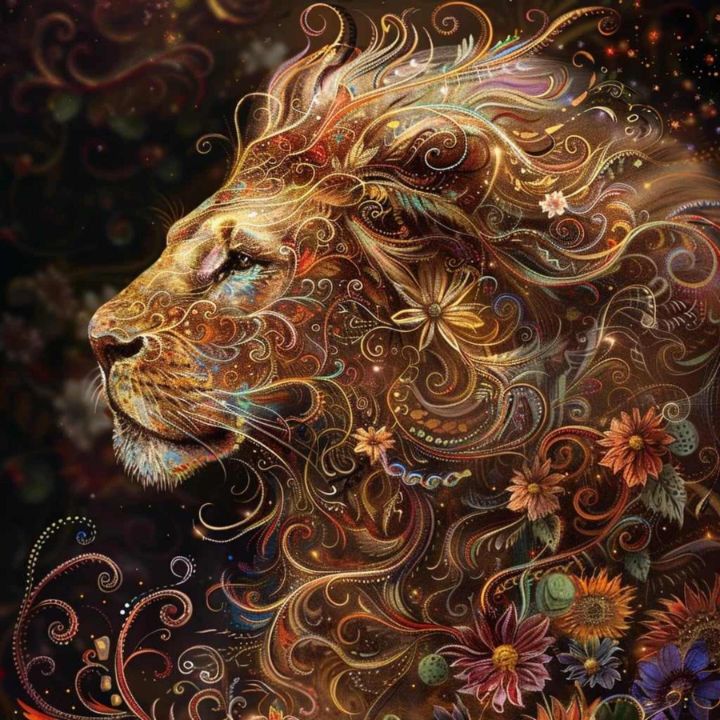 Cosmic Floral Majesty - Te Mahara Taonga - Digital Art & AI, Animals ...