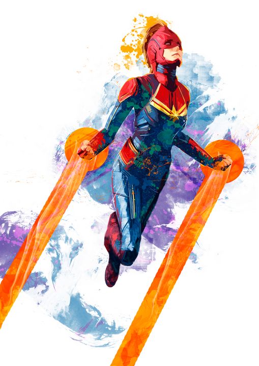CAP MARVEL - PMarts - Paintings & Prints, People & Figures, Animation ...