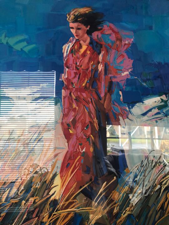 Windswept Girl - Nicola Simbari - Treasure Sellers - Paintings & Prints ...