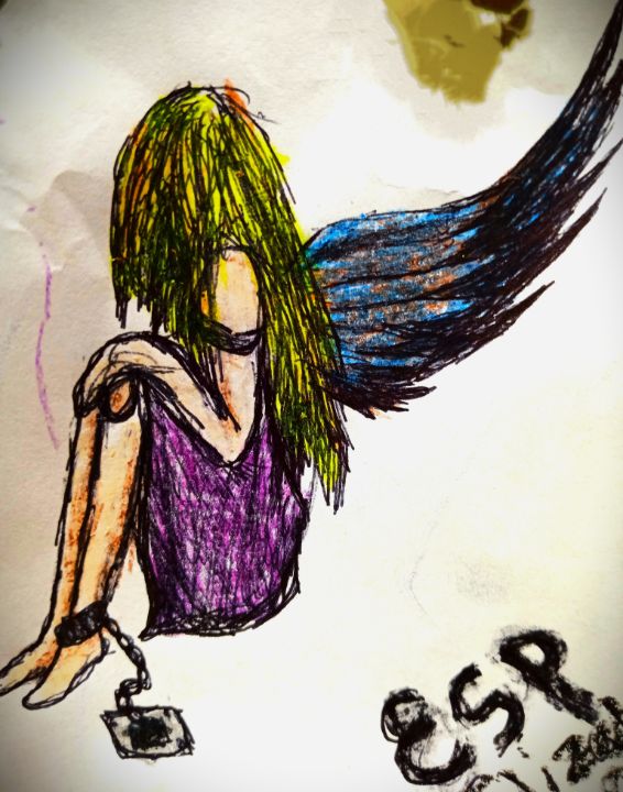 Prisoner Angel - Elizabeth S. Peters ESP - Drawings & Illustration ...