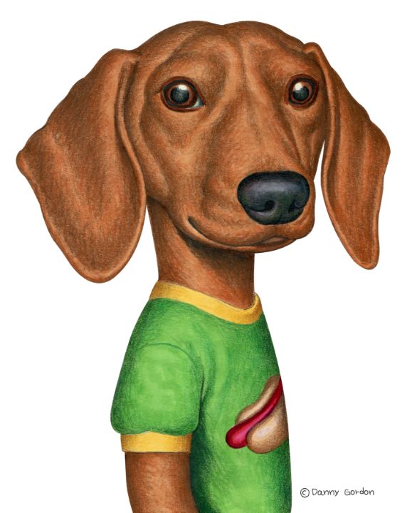 Mikey the Dachshund - Danny Gordon Art - Drawings & Illustration ...