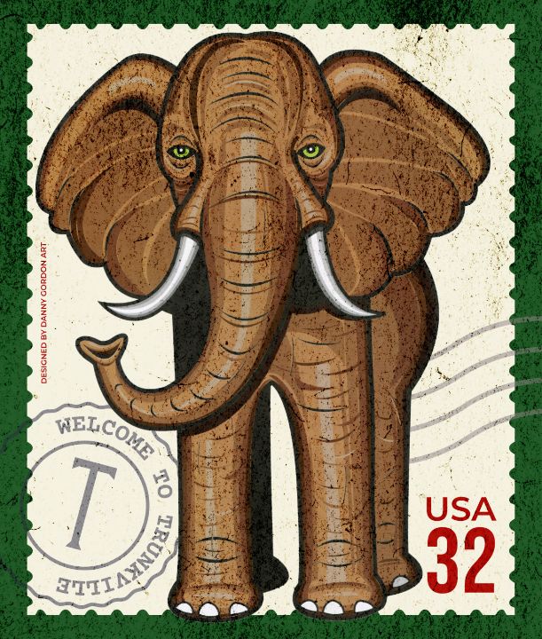 Elephant Stamp Design - Danny Gordon Art - Drawings & Illustration ...