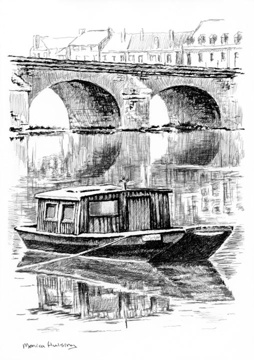 Boat | Pen and ink drawing - Monica Hulsing pen and ink drawings ...