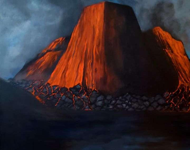 Mysterious Volcano - ROCK DIAMOND ARTS - Paintings & Prints, Landscapes ...