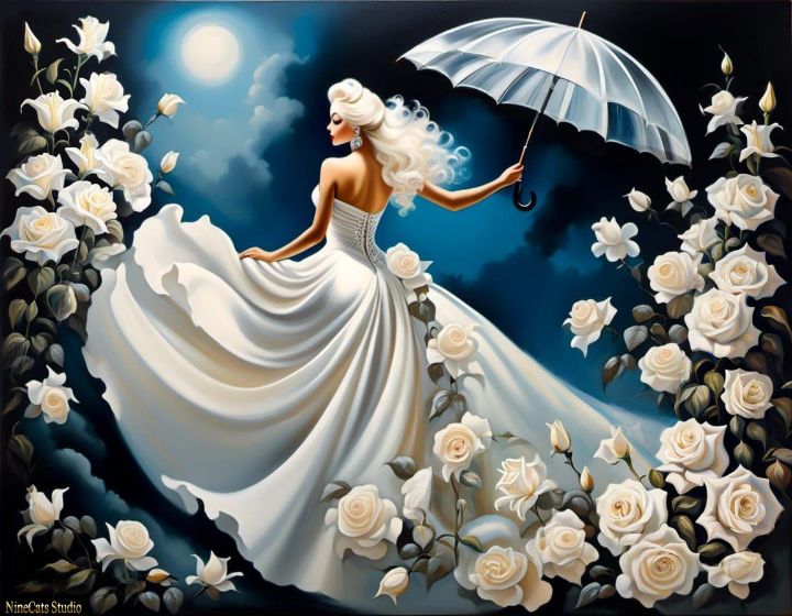 The White Diva - NineCats Studio - Digital Art & AI, People & Figures ...