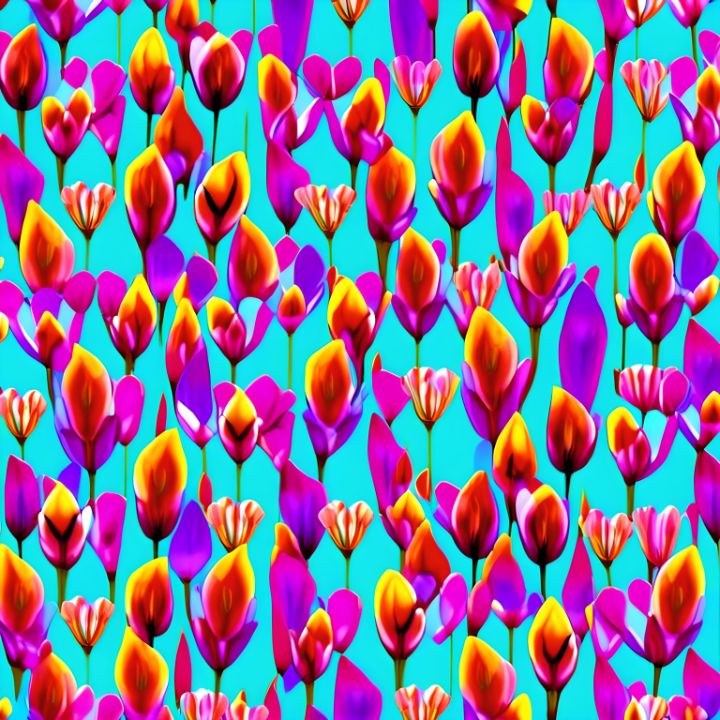 Tulip Disco - NineCats Studio - Digital Art & AI, Flowers, Plants ...