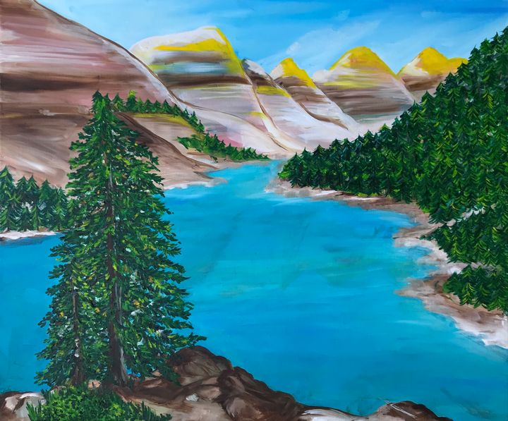 Canadian lake - Alina Morozova - Paintings & Prints, Landscapes ...