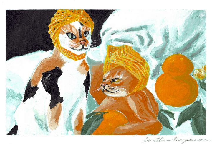 Fancy cats - Caitlinnnart - Paintings & Prints, Animals, Birds, & Fish ...