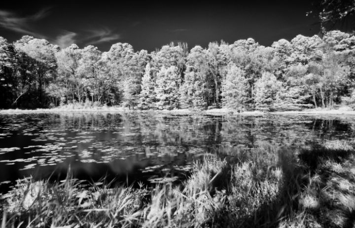 Lake With Reflections In Infrared BW - Keith Johnson - Photography ...