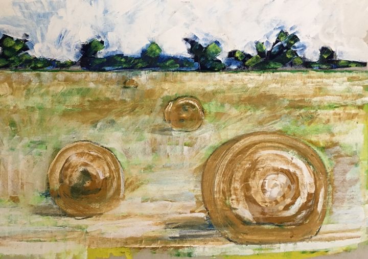 Hayrolls1 - Jeff Lewis Stogner - Paintings & Prints, Landscapes ...