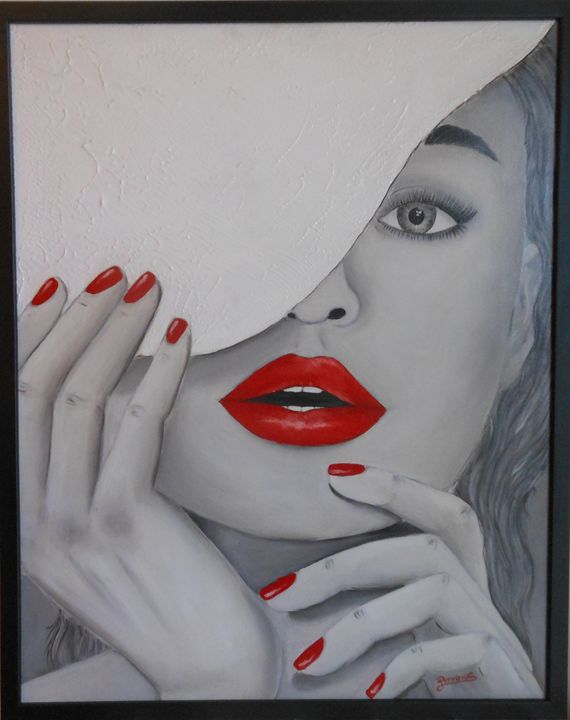 RED - Silvia Perrone - Paintings & Prints, People & Figures, Portraits ...
