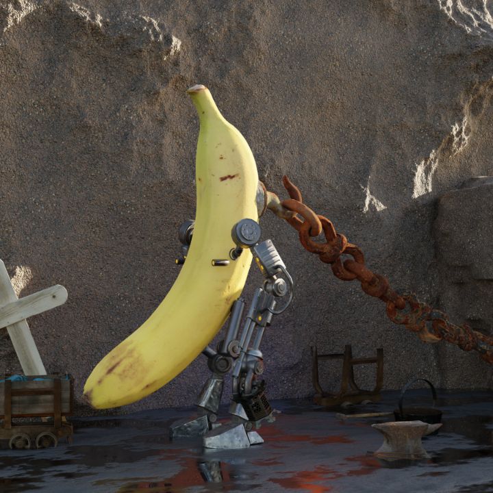 Banana Machine Slave - Link3dart - Digital Art & AI, Abstract, Organic ...