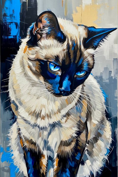 Intense Siamese Contemplation - Art by Vla.S. - Paintings & Prints ...
