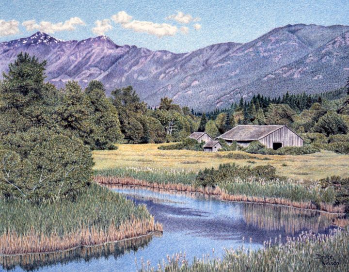 A Place Remembered (Duckabash River) - Bruce J. Nelson Art - Paintings ...