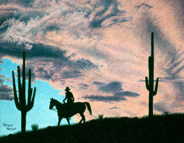 Sundown #2 - Bruce J. Nelson Art - Paintings & Prints, Animals, Birds ...