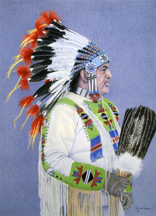 Cayuse Chief - Bruce J. Nelson Art - Paintings & Prints, Ethnic ...