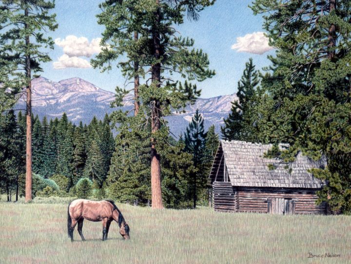 Mission Range, Montana - Bruce J. Nelson Art - Paintings & Prints ...