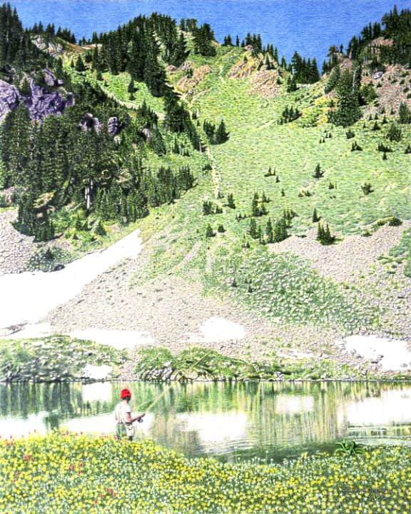 Seven Lakes Basin - Bruce J. Nelson Art - Paintings & Prints ...