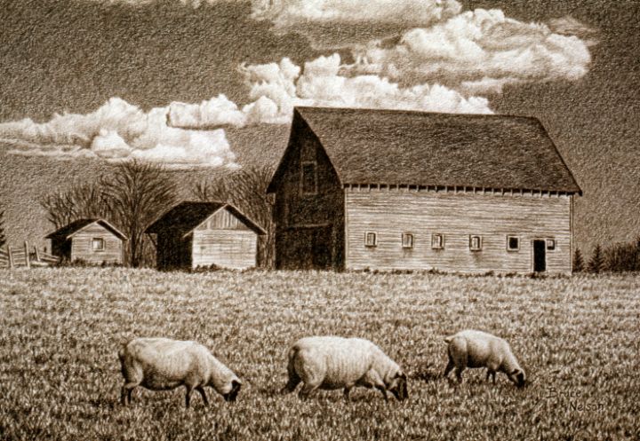 Pahl's Place - Bruce J. Nelson Art - Paintings & Prints, Buildings ...