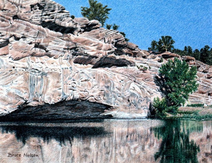 Desert Oasis, Utah - Bruce J. Nelson Art - Paintings & Prints ...