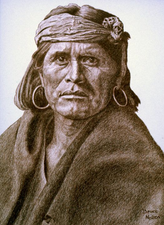 Hopi: A Walpi Man - Bruce J. Nelson Art - Paintings & Prints, People ...
