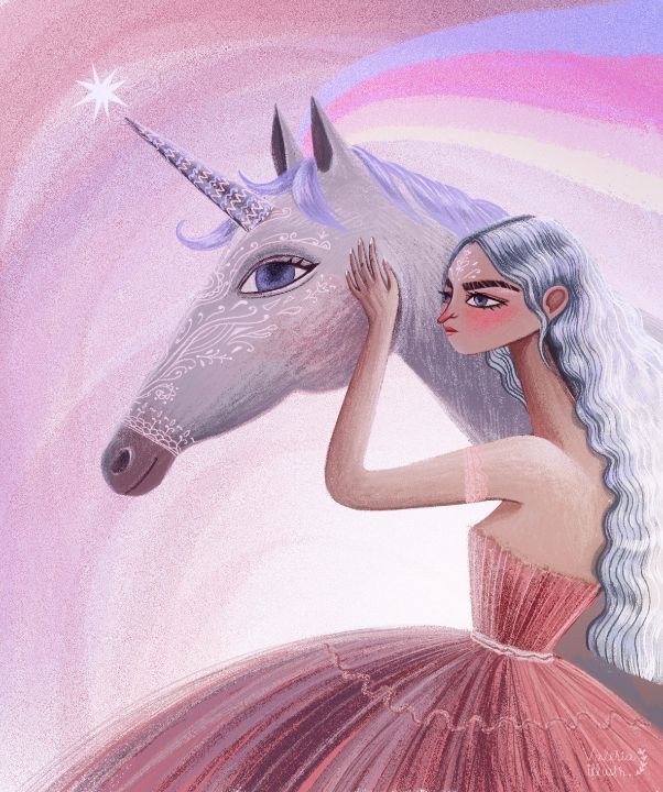 Unicorn Princess - Valeria illustrates - Drawings & Illustration ...