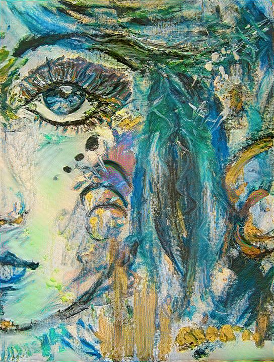 The girl with blue eyes - Arts In Depth - Paintings & Prints, Abstract ...