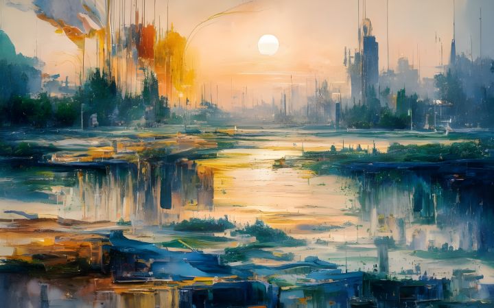 Monet Inspired Abstract Watercolor - TopArtDigital - Paintings & Prints ...